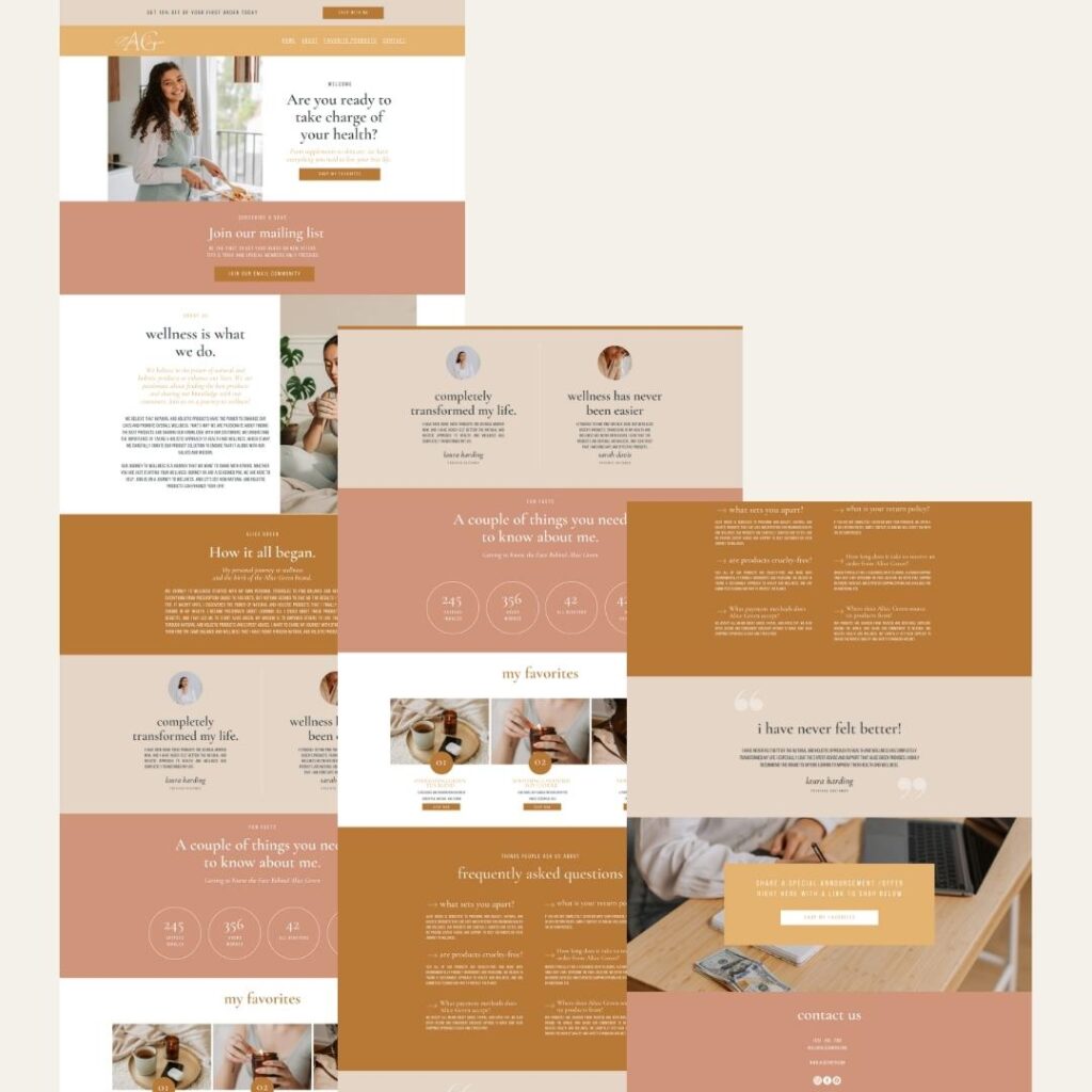 Canva One Page Website Template - Alexandria Hinders Creative