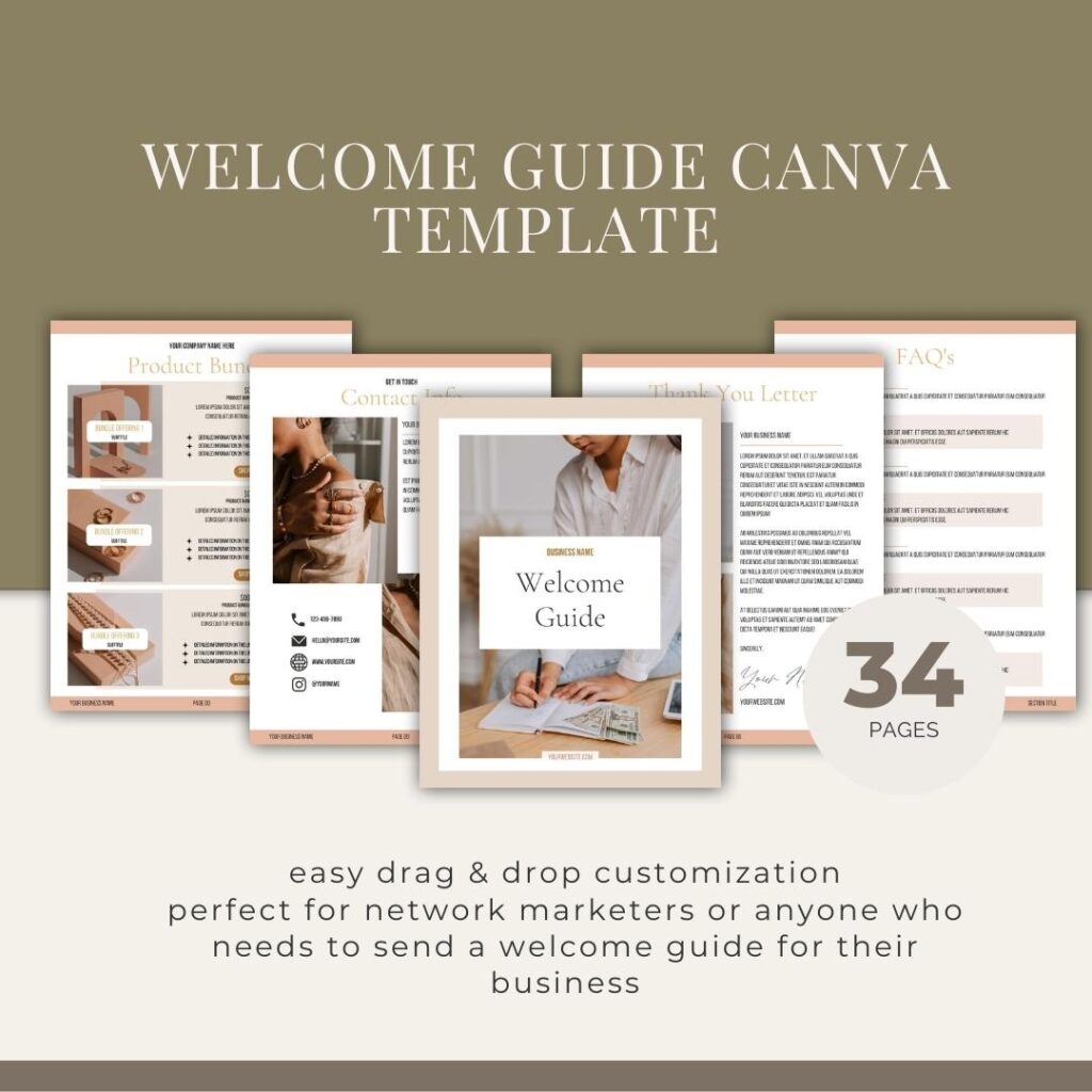 Canva Welcome Guide Template - Alexandria Hinders Creative